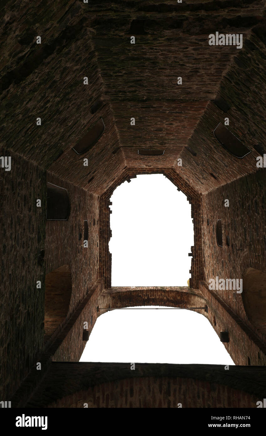 interior of a high medieval old castle tower Stock Photo - Alamy