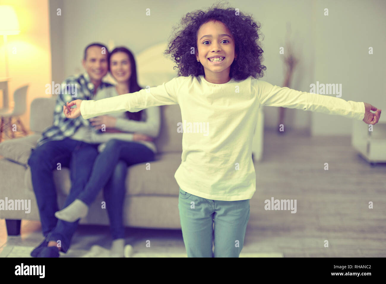 Girl excitedly hi-res stock photography and images - Alamy