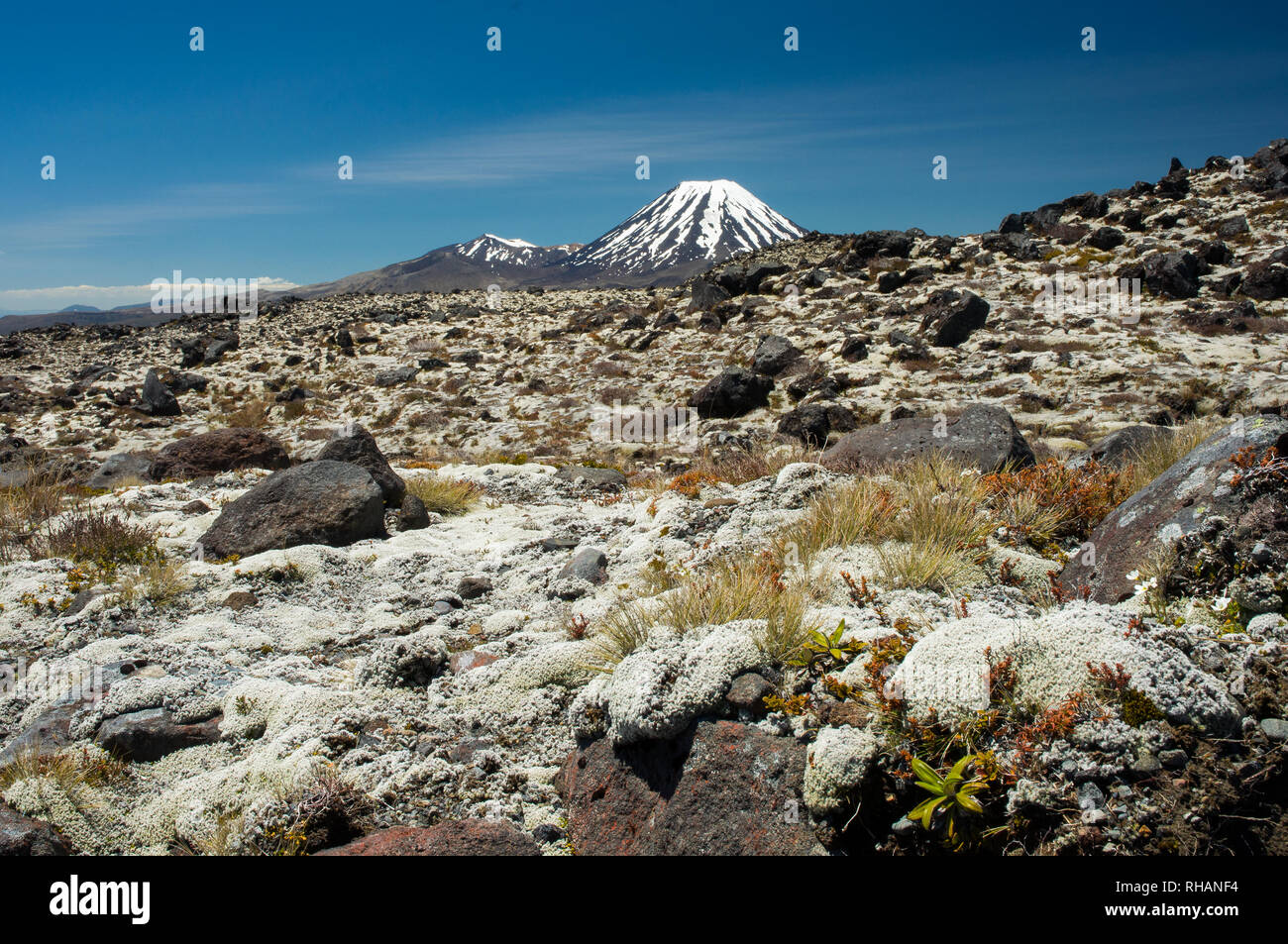 New Zealand national park volcano, Tongariro Stock Photo - Alamy