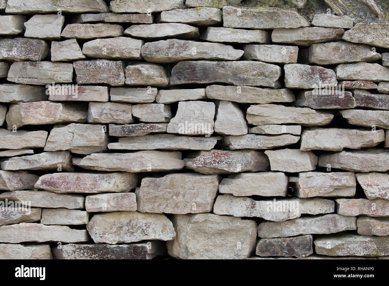 Layered dry stone wall Stock Photo - Alamy