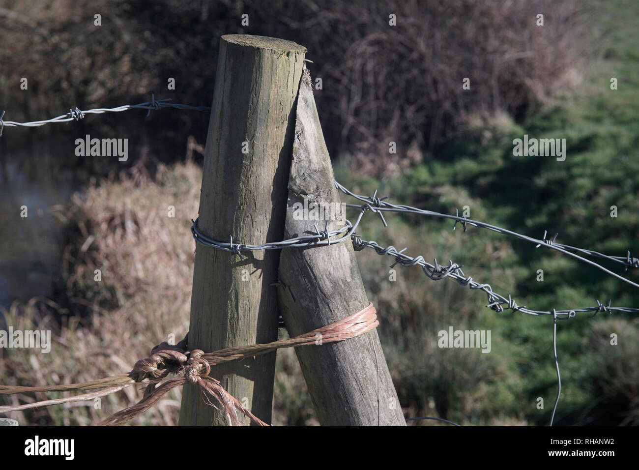 Securing fence posts hi-res stock photography and images - Alamy
