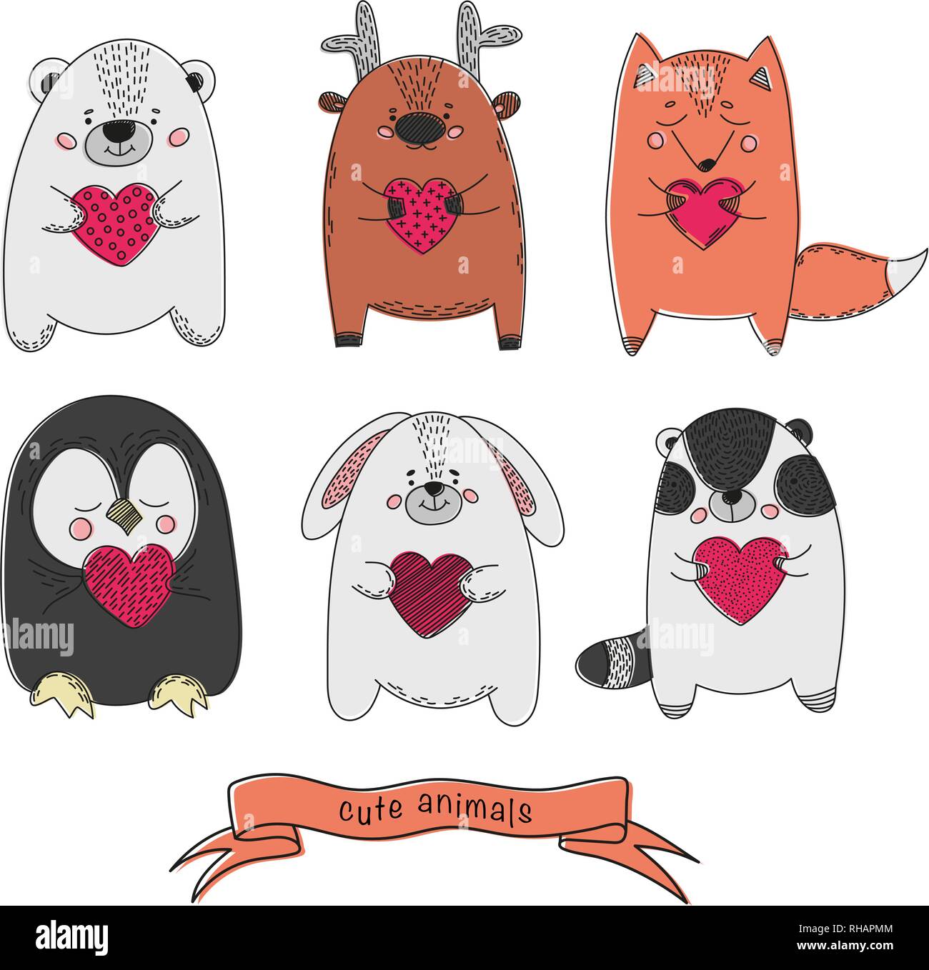 Valentine Cartoon Animals