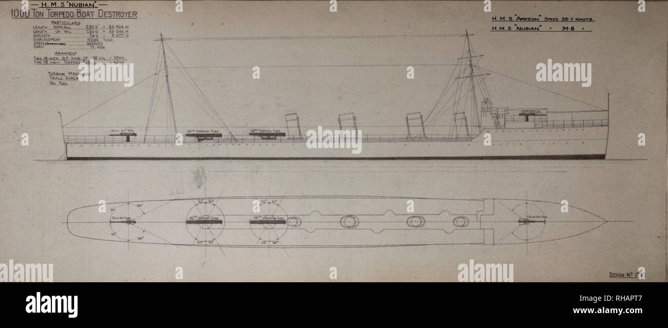 AJAX NEWS & FEATURE SERVICE - THORNYCROFT WARSHIP PLANS - TYPE;TORPEDO ...