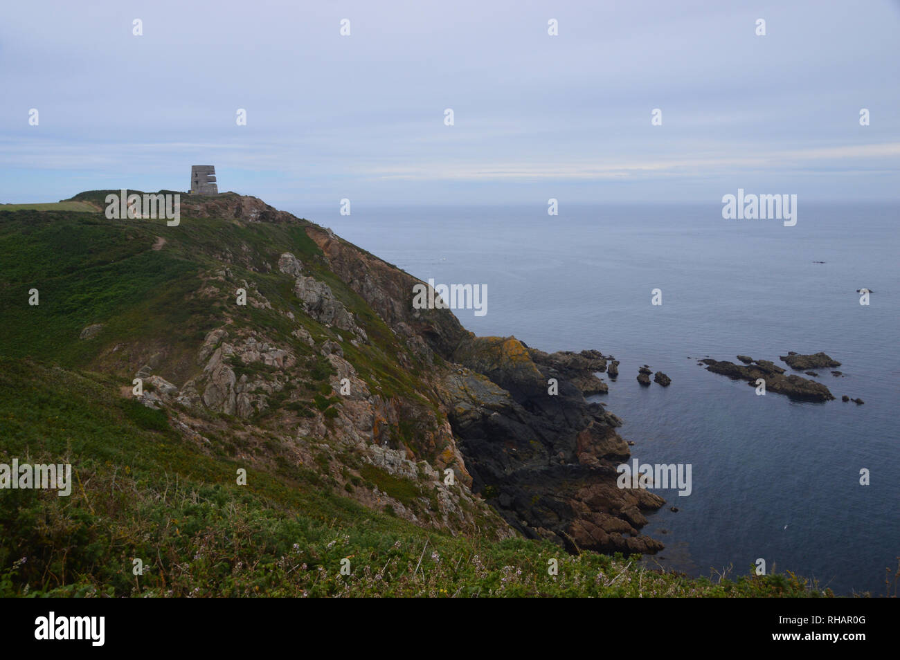 The WW2 German Observation Tower at La Prevote on the Guernsey Coastal ...
