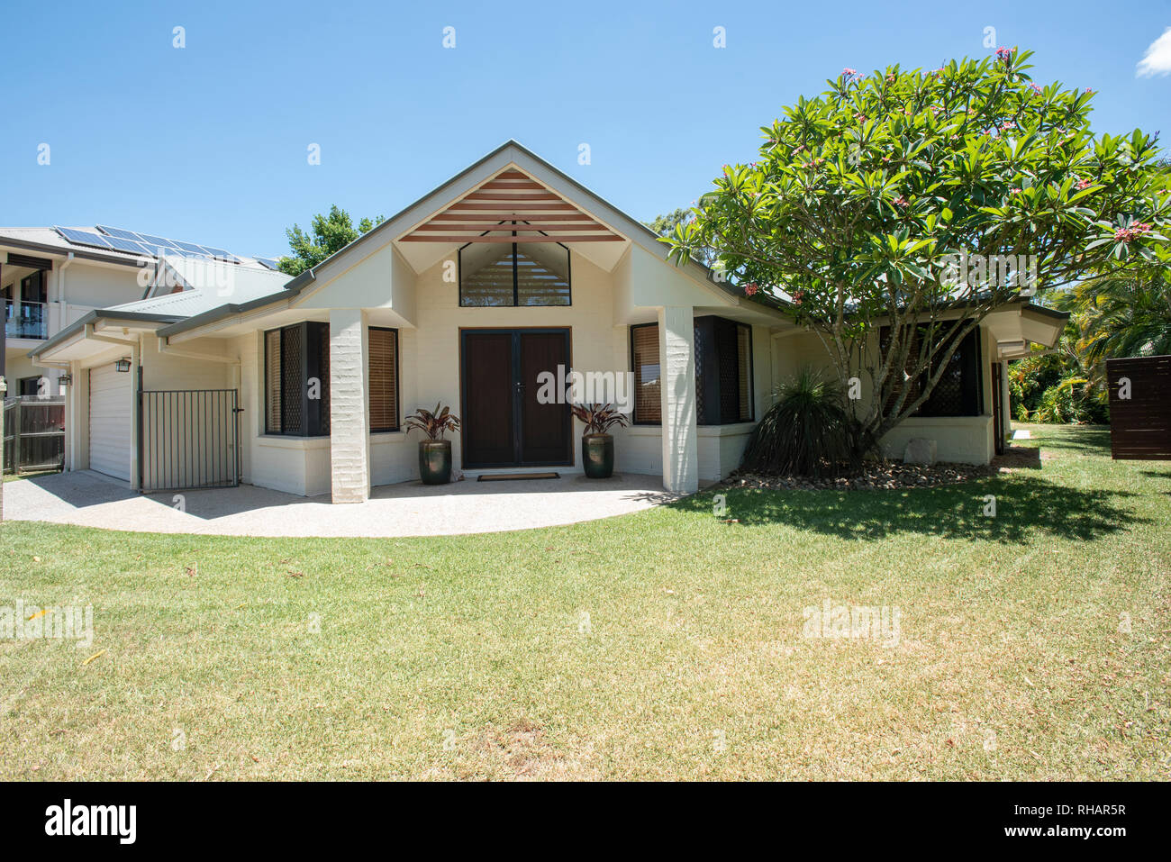 Real estate images of the exterior of a house for sale Stock Photo - Alamy