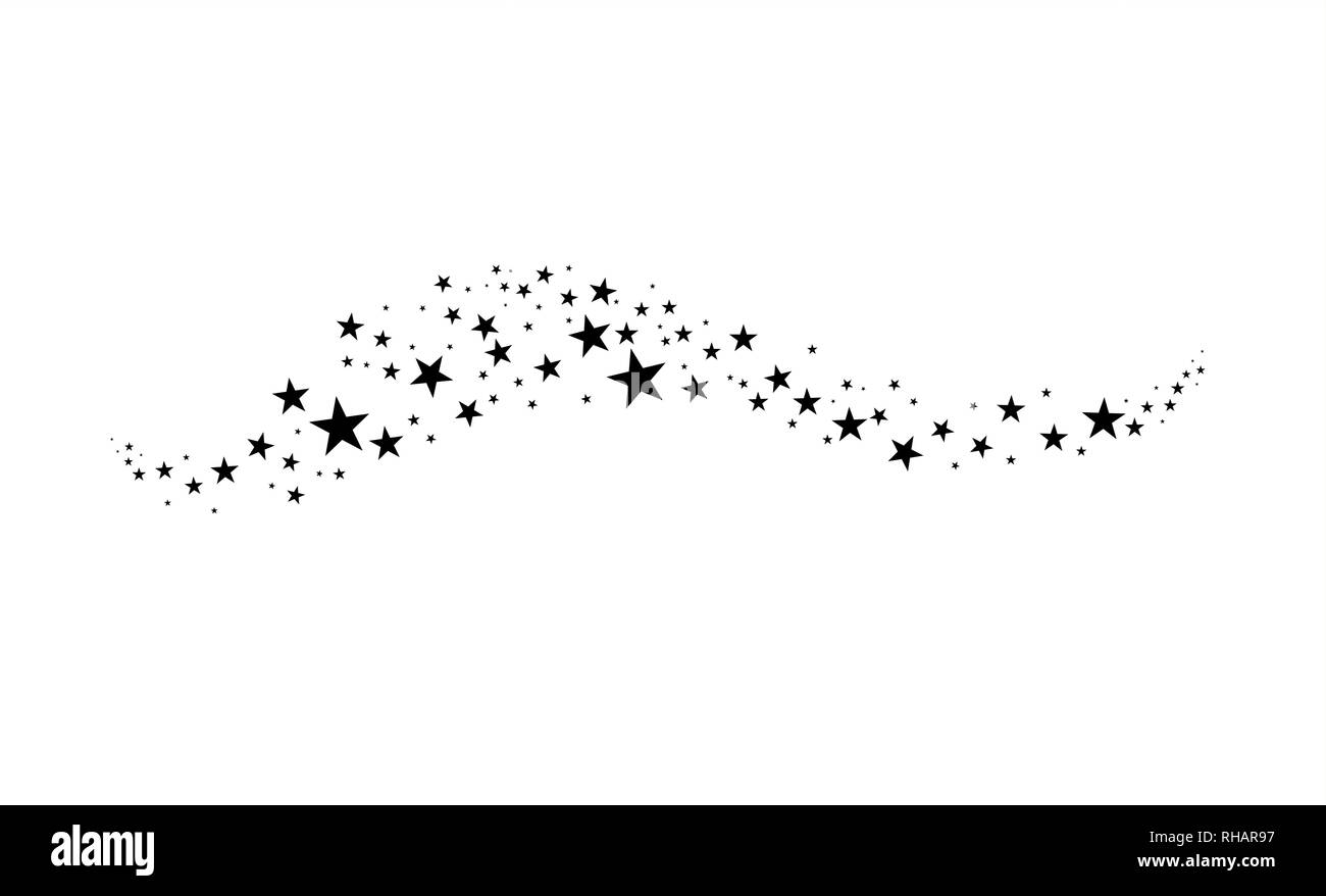 Falling star. Cloud of stars isolated on white background. Vector ...