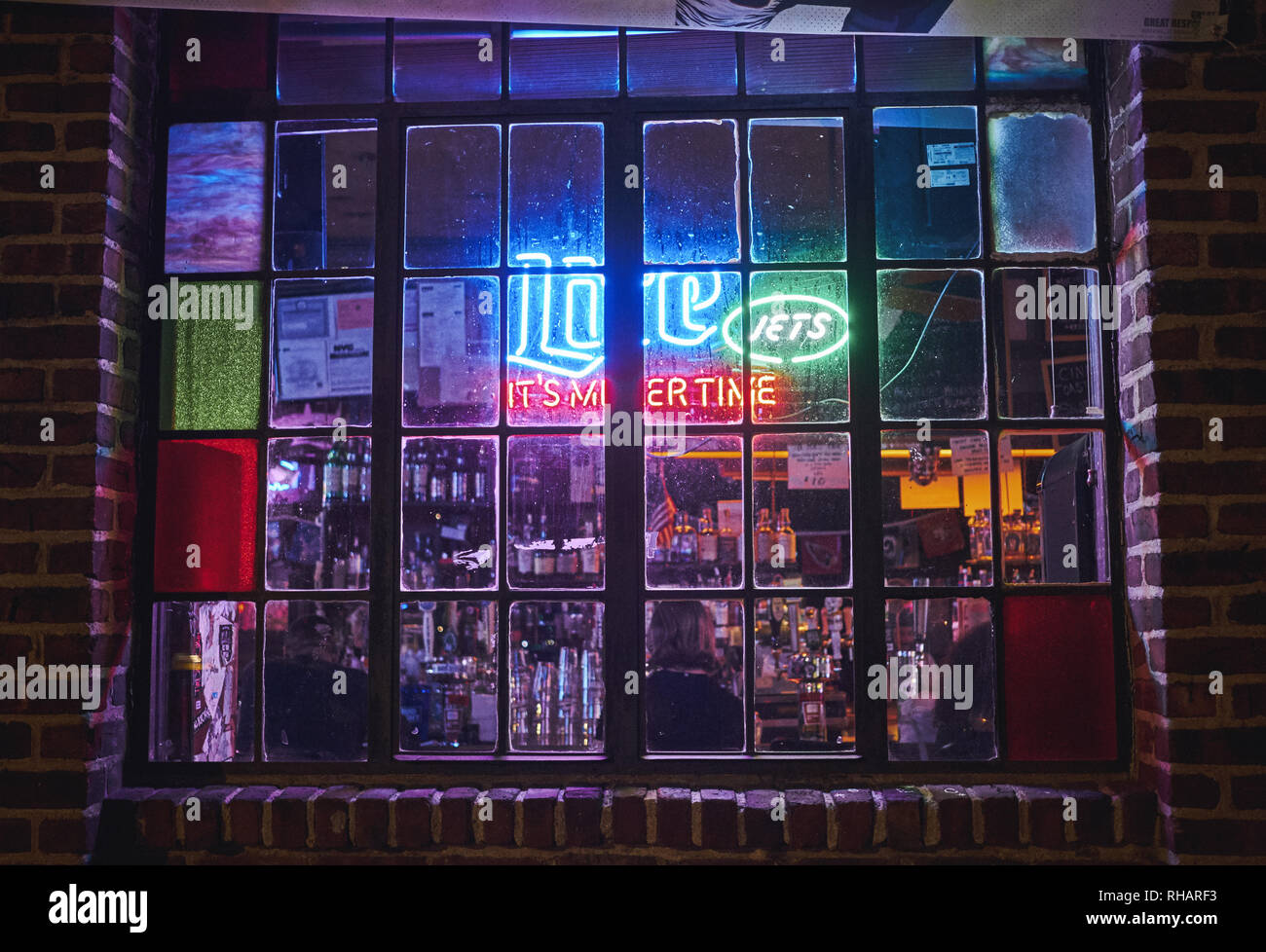 Neon Signs in New York. September Stock Photo - Alamy