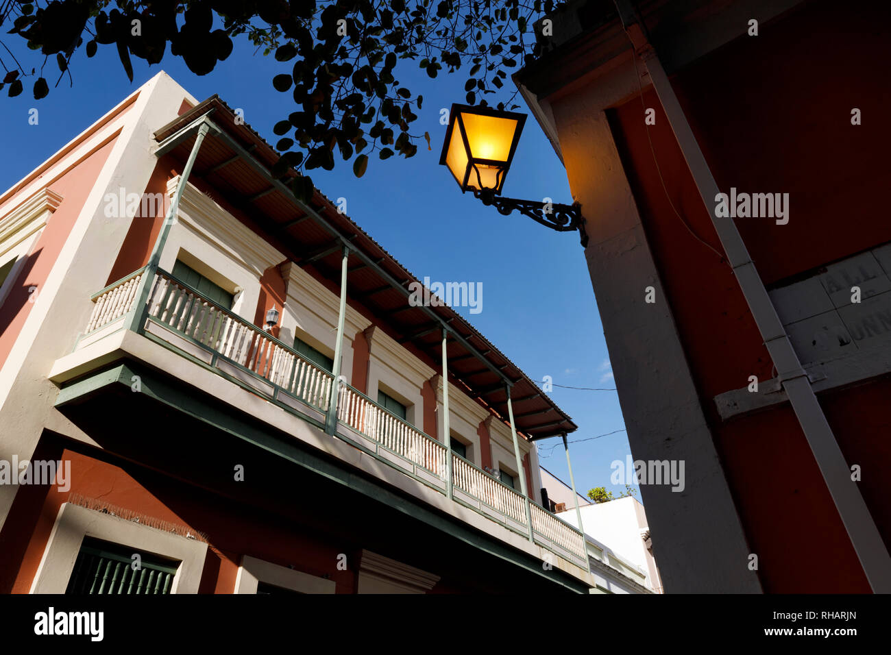 Street lamp, Old San Juan, Puerto Rico Stock Photo - Alamy