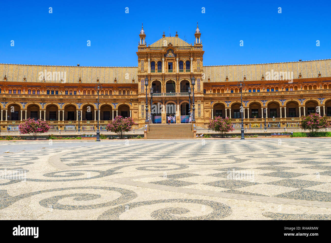 Seville. Spain. the Plaza de España or "Spain Square" in the Maria ...