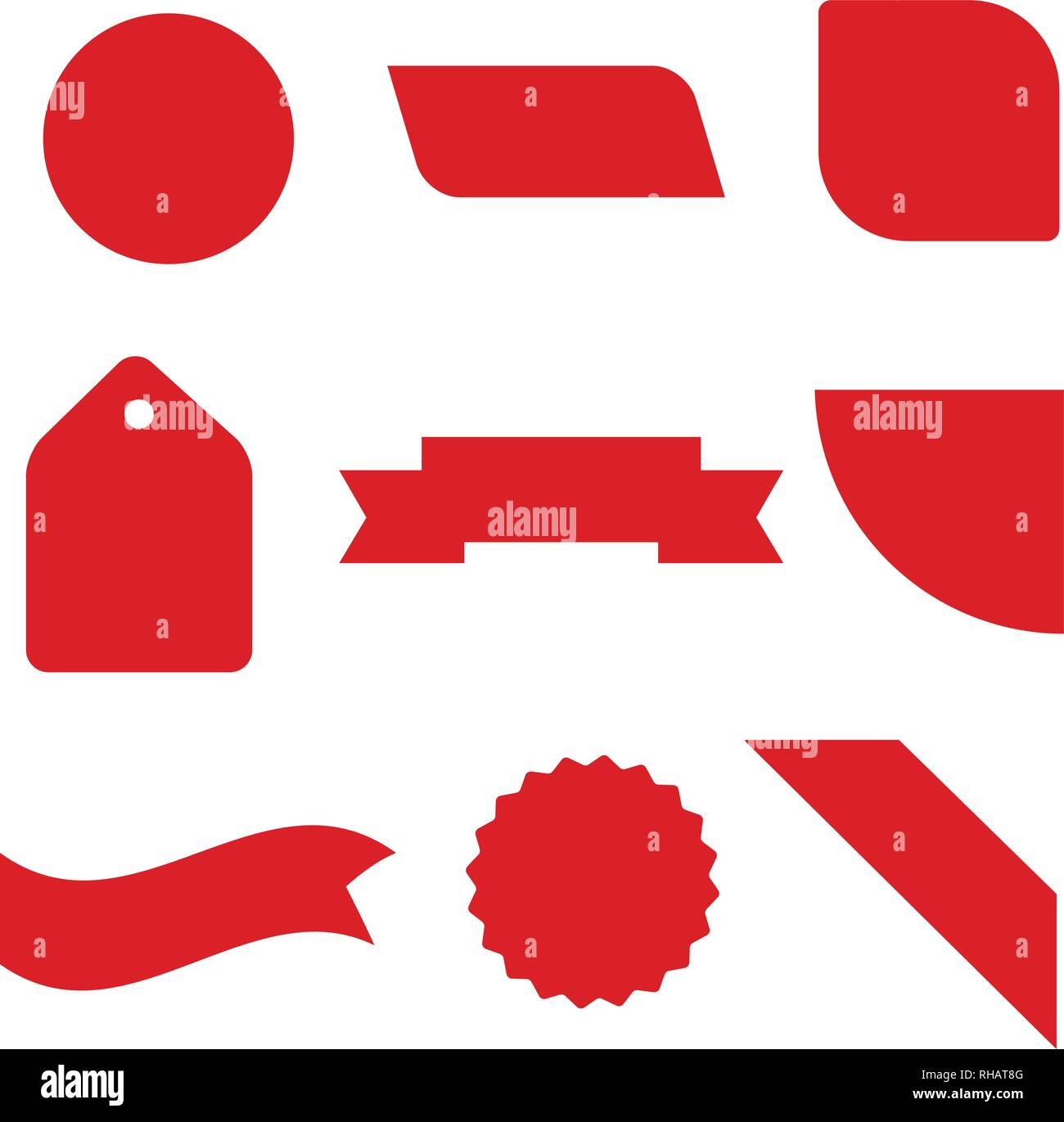 illustration of template advertising badges and flags Stock Vector ...