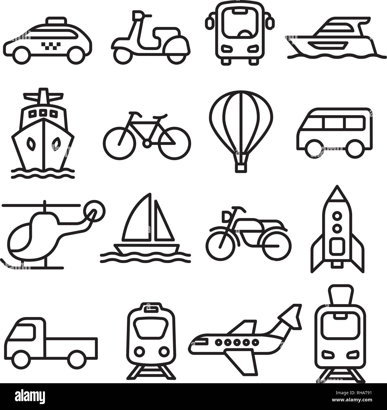 Transportation Clipart Black And White