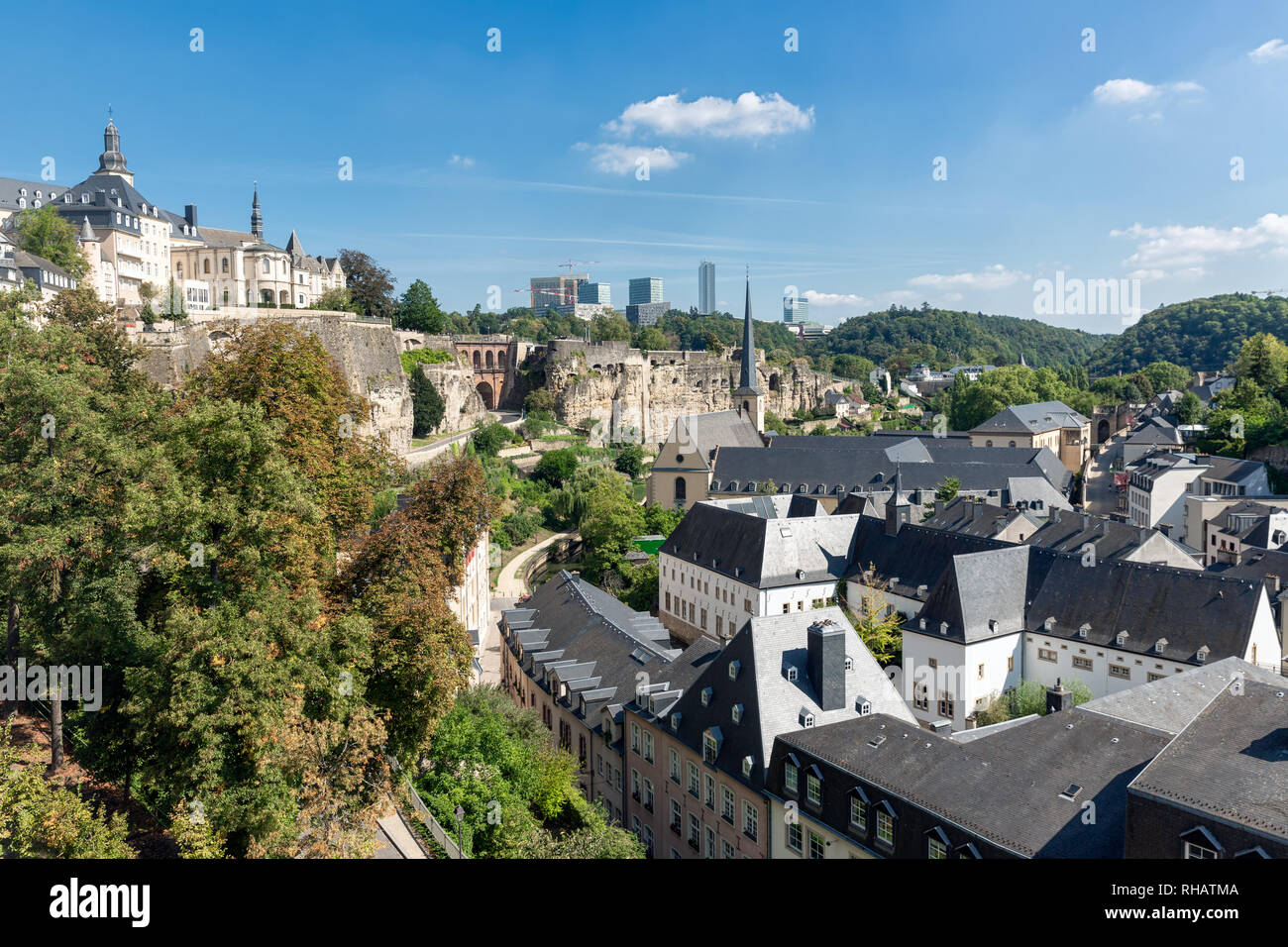 Luxembourg city aerial hi-res stock photography and images - Alamy