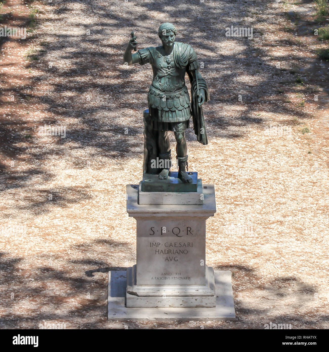 Bronze monumental statue of the Imperator Caesar Augustus Hadrian in ...