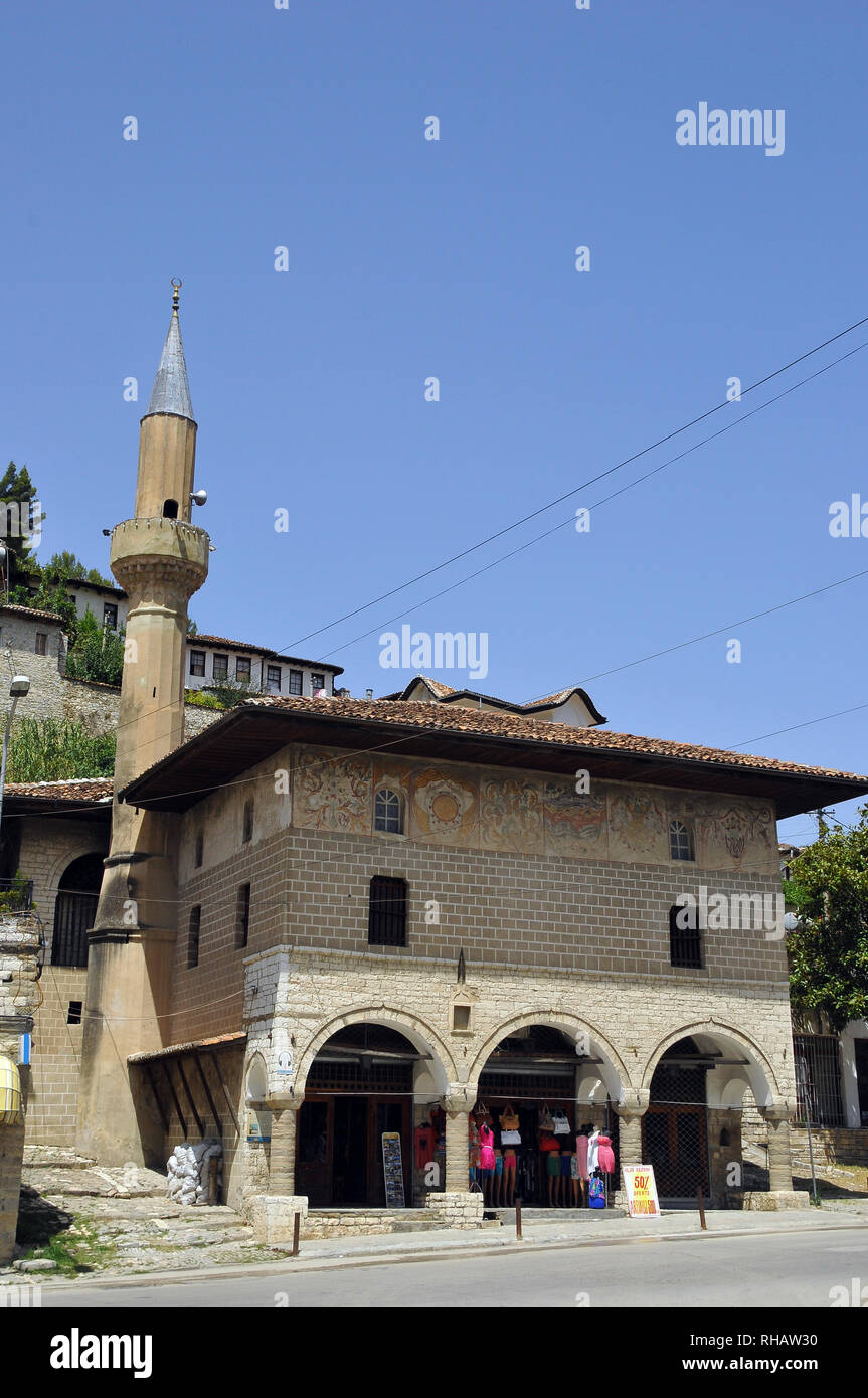 Mosque in city of Berat in Albania (Shqiperia), Europe. UNESCO world ...