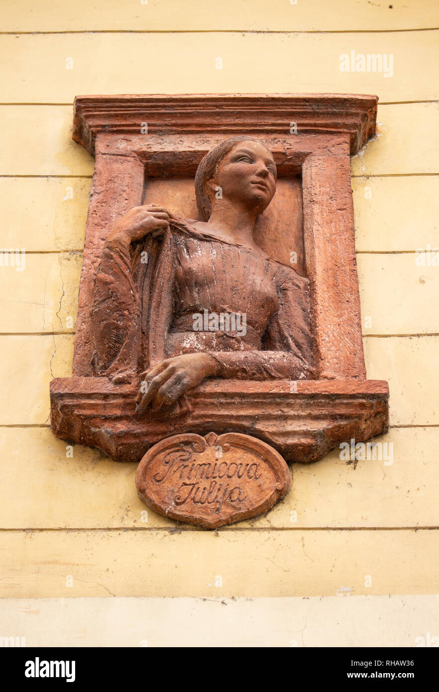 Relief of Julija Pimic, muse of France Prešeren Stock Photo - Alamy