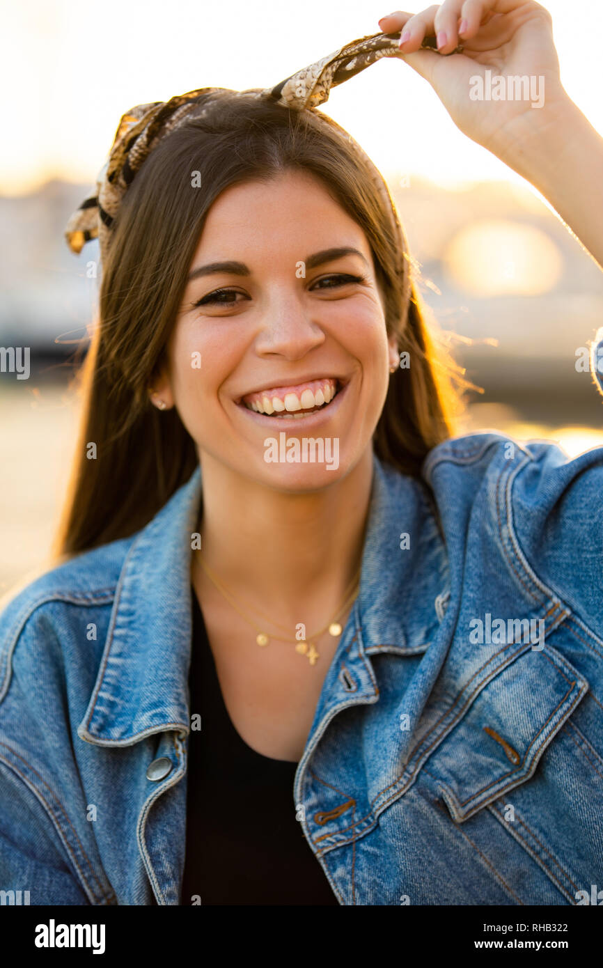 Red bandana woman hi-res stock photography and images - Alamy