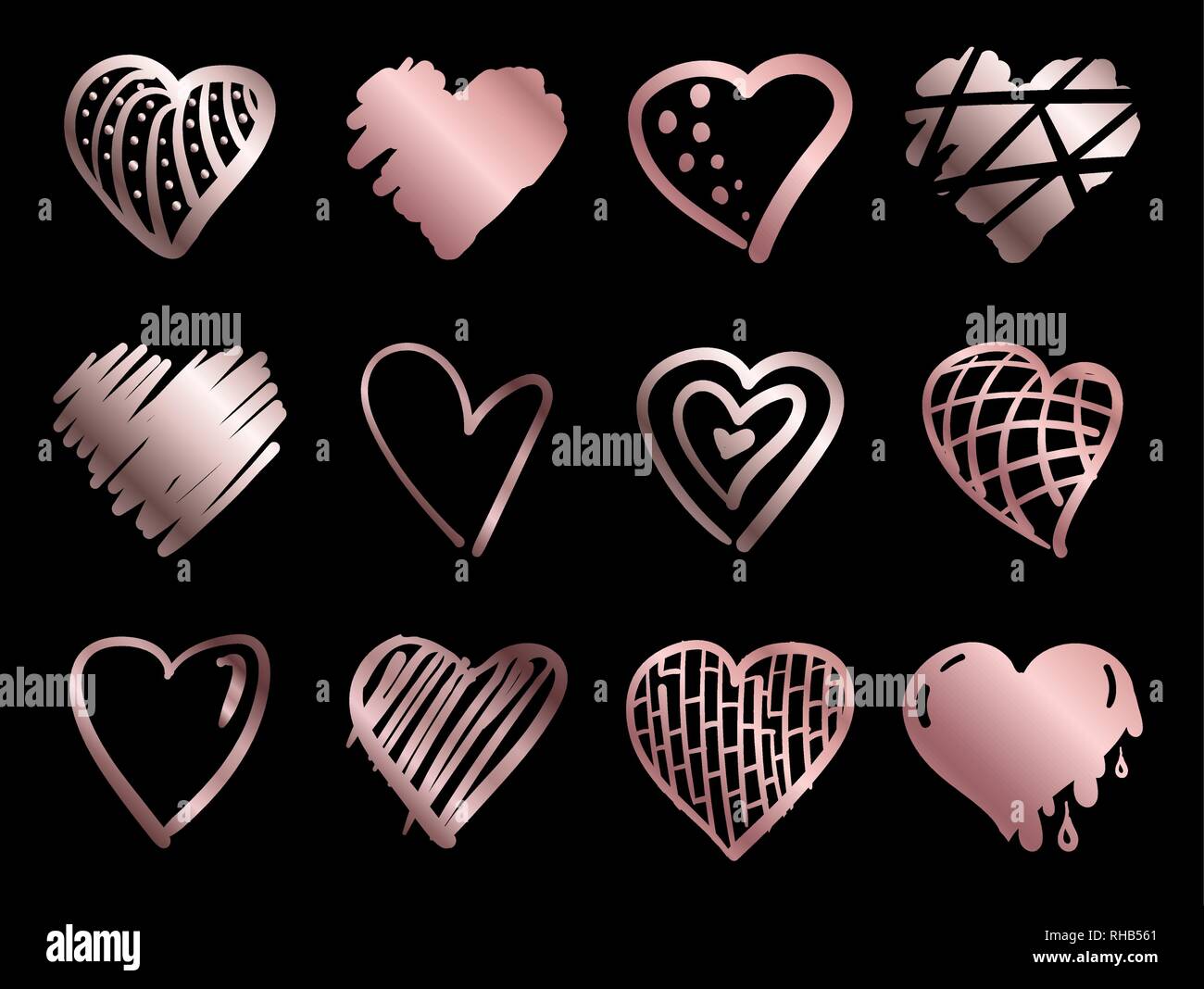 Vector drawing heart shape design hi-res stock photography and images ...