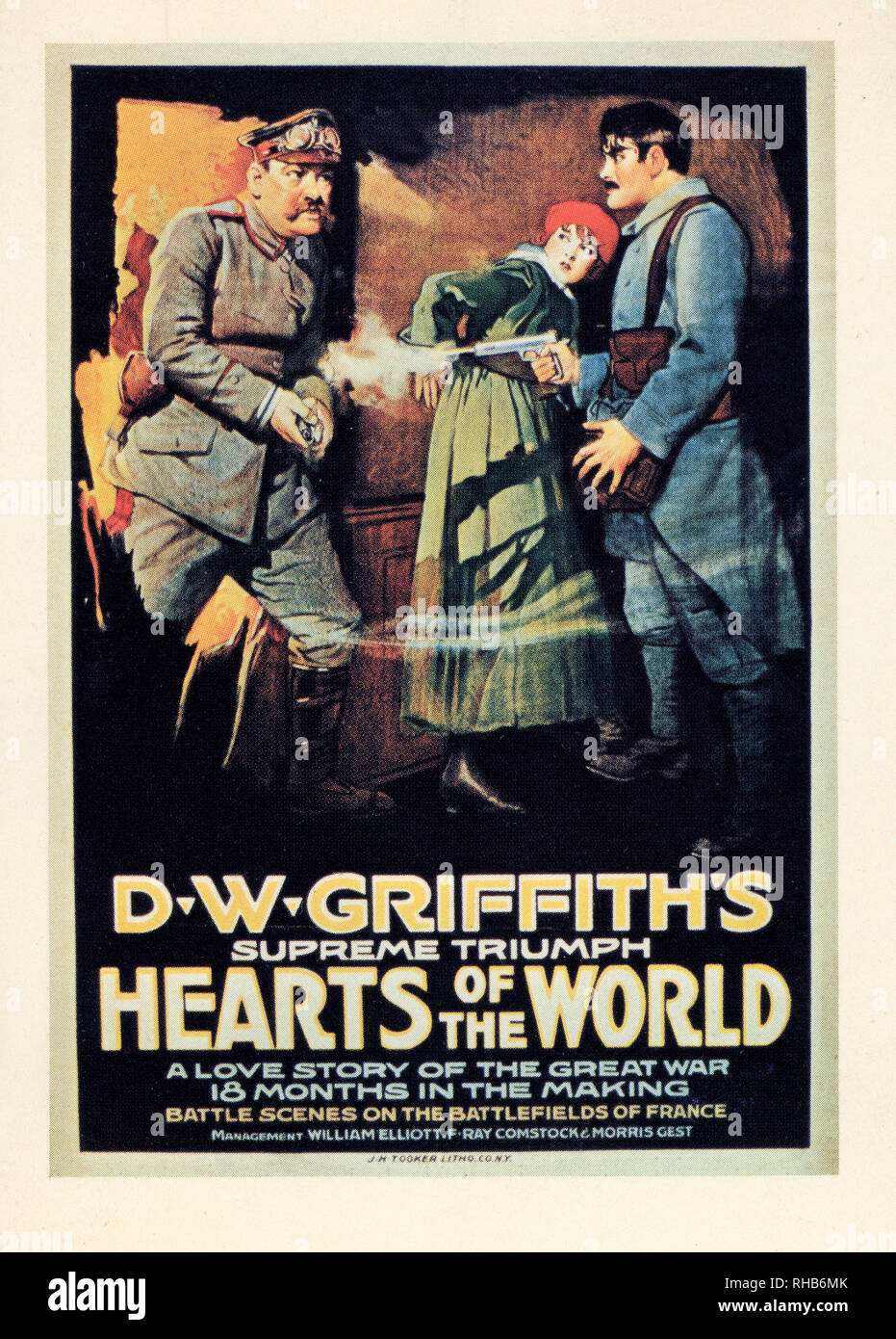Erich von Stroheim, Lillian Gish, Robert Harron, Publicity Poster for ...