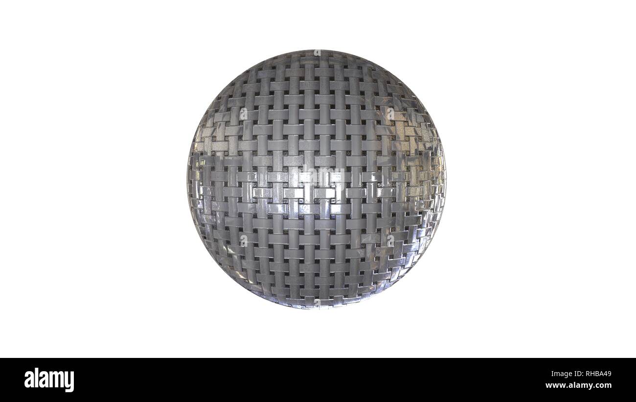 3d rendering of a shpere with structure isolated on a white background ...