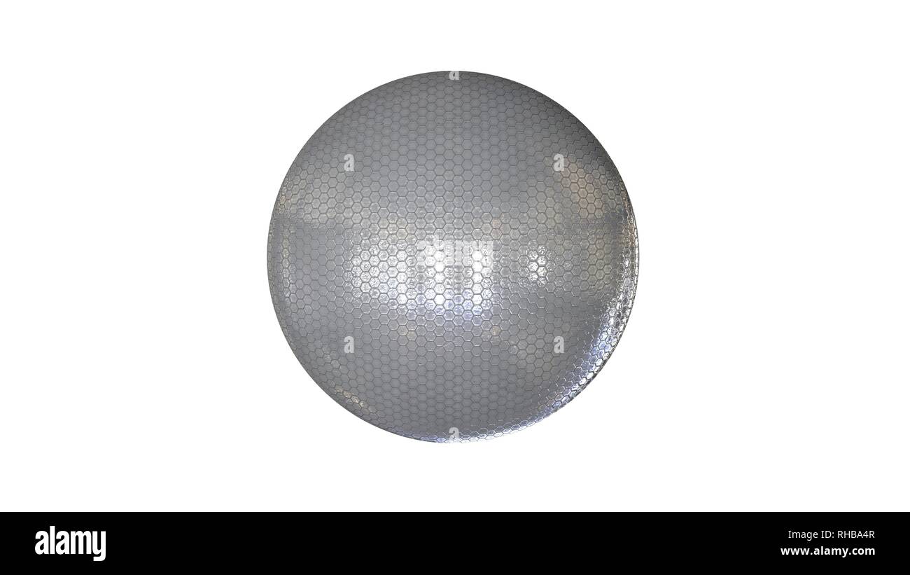 3d rendering of a shpere with structure isolated on a white background ...