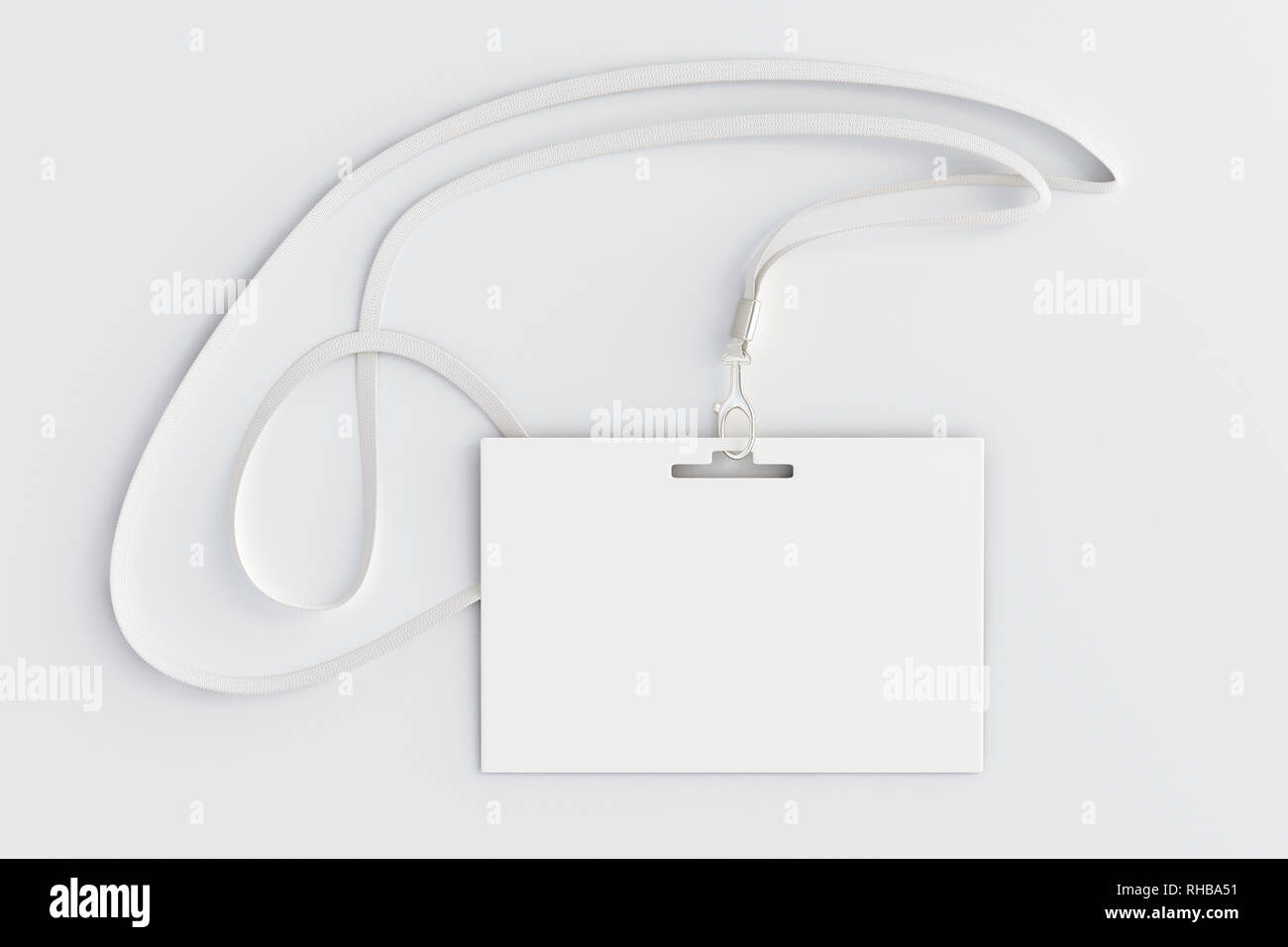 Blank identity id card on white background Stock Photo - Alamy