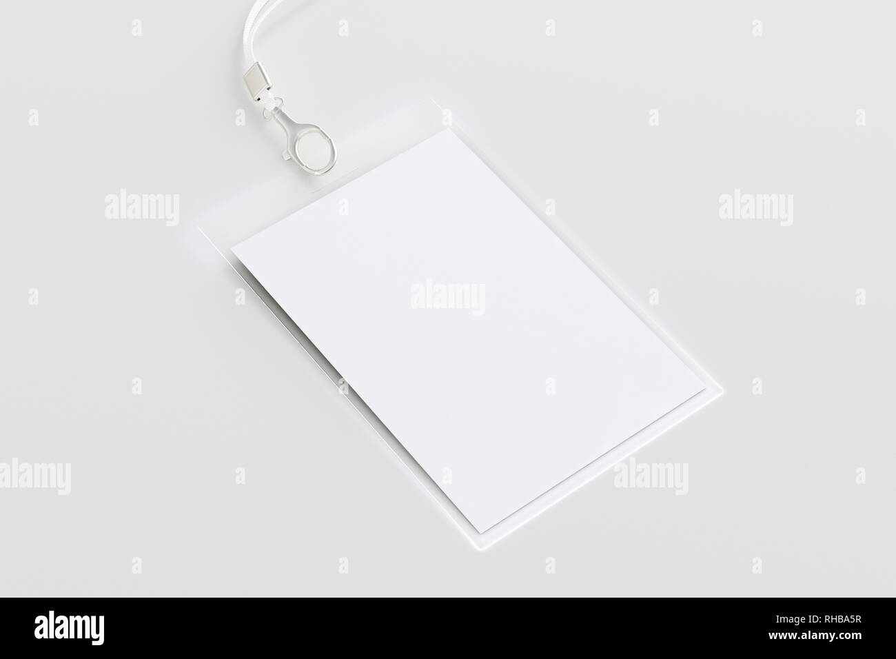 Blank identity id card on white background Stock Photo - Alamy