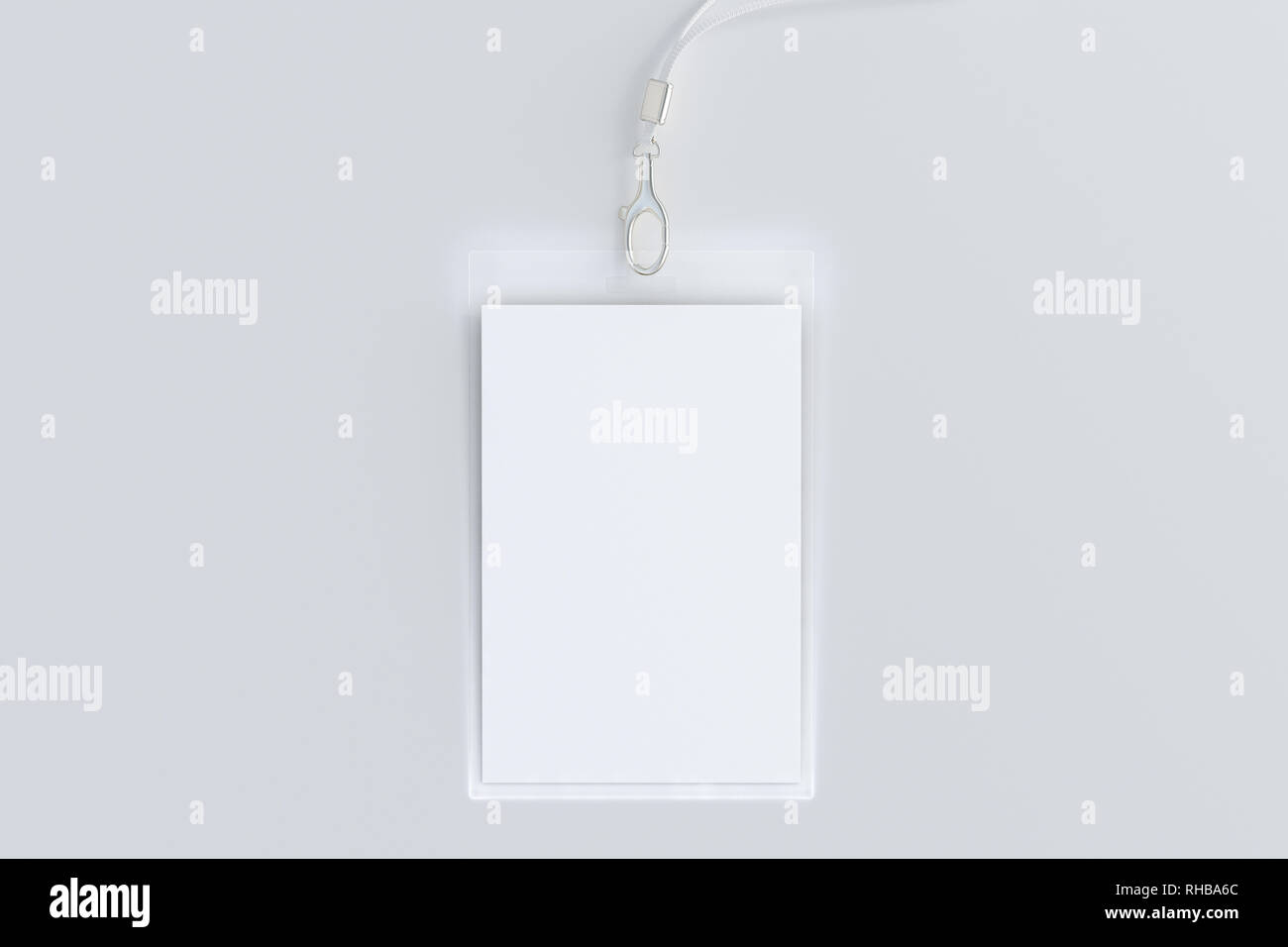 Blank identity id card on white background Stock Photo - Alamy