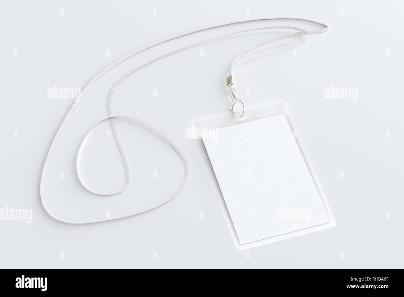 Blank identity id card on white background Stock Photo - Alamy