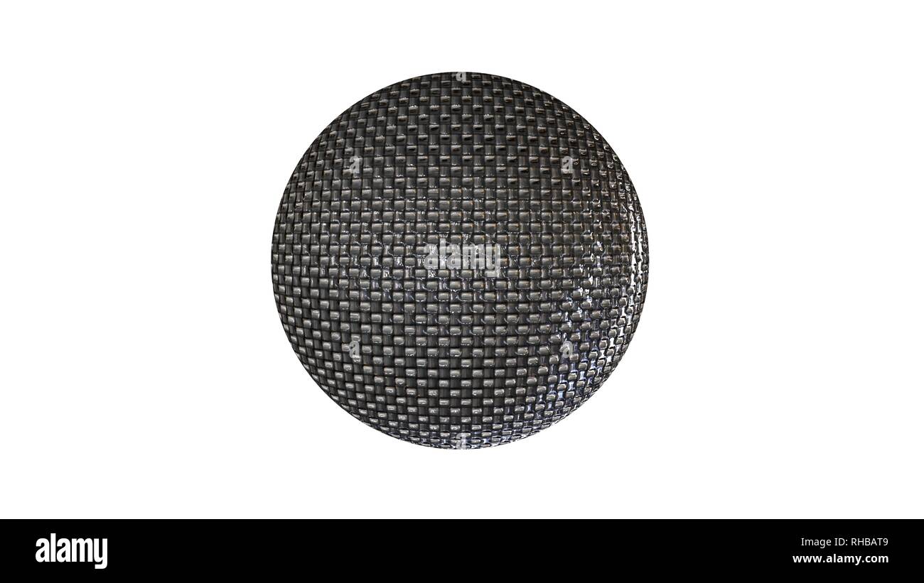 3d rendering of a shpere with structure isolated on a white background ...