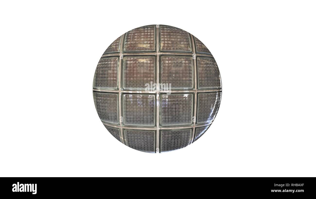 3d rendering of a shpere with structure isolated on a white background ...