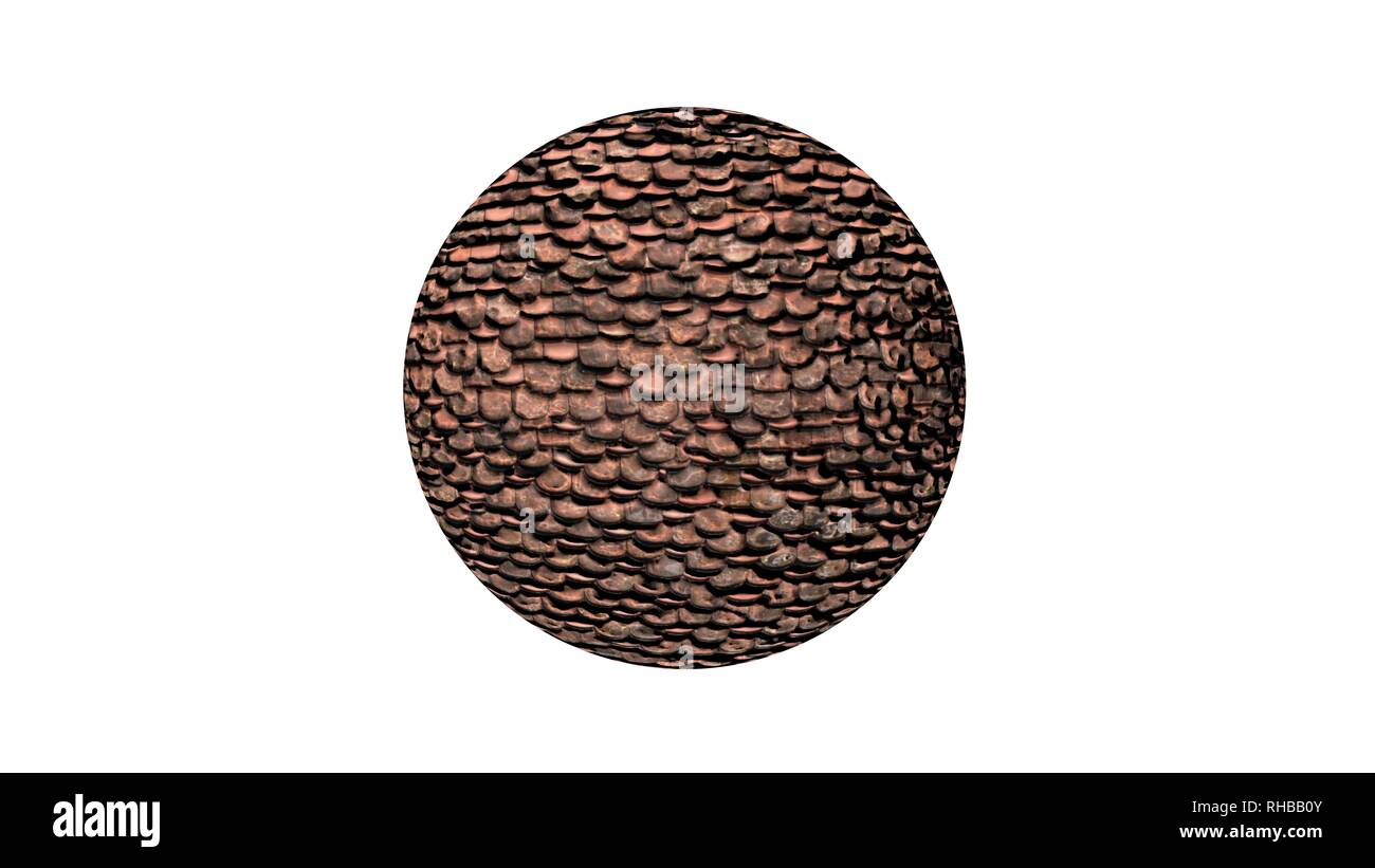 3d rendering of a shpere with structure isolated on a white background ...
