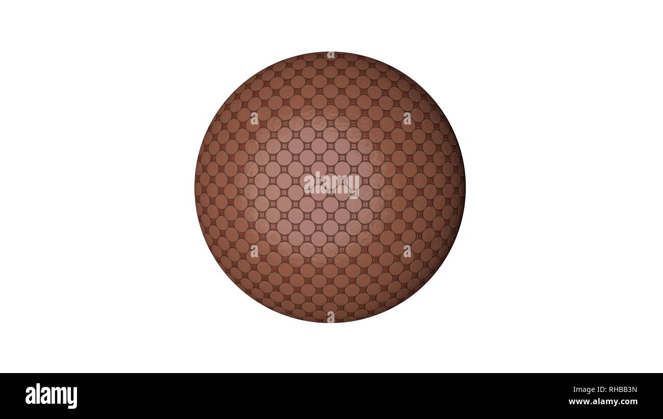 3d rendering of a shpere with structure isolated on a white background ...