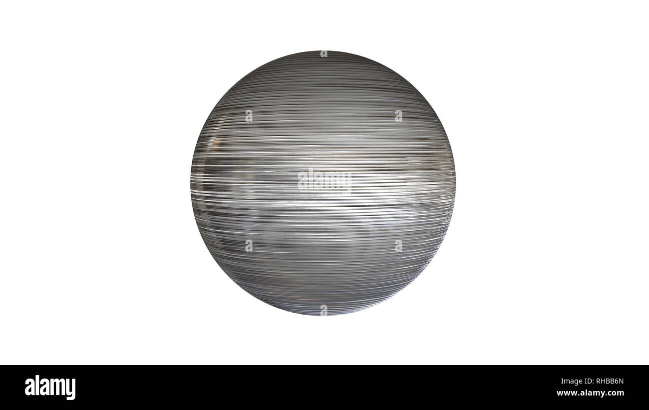 3d rendering of a shpere with structure isolated on a white background ...