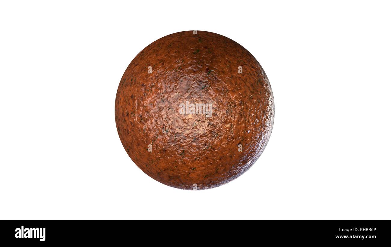 3d rendering of a shpere with structure isolated on a white background ...