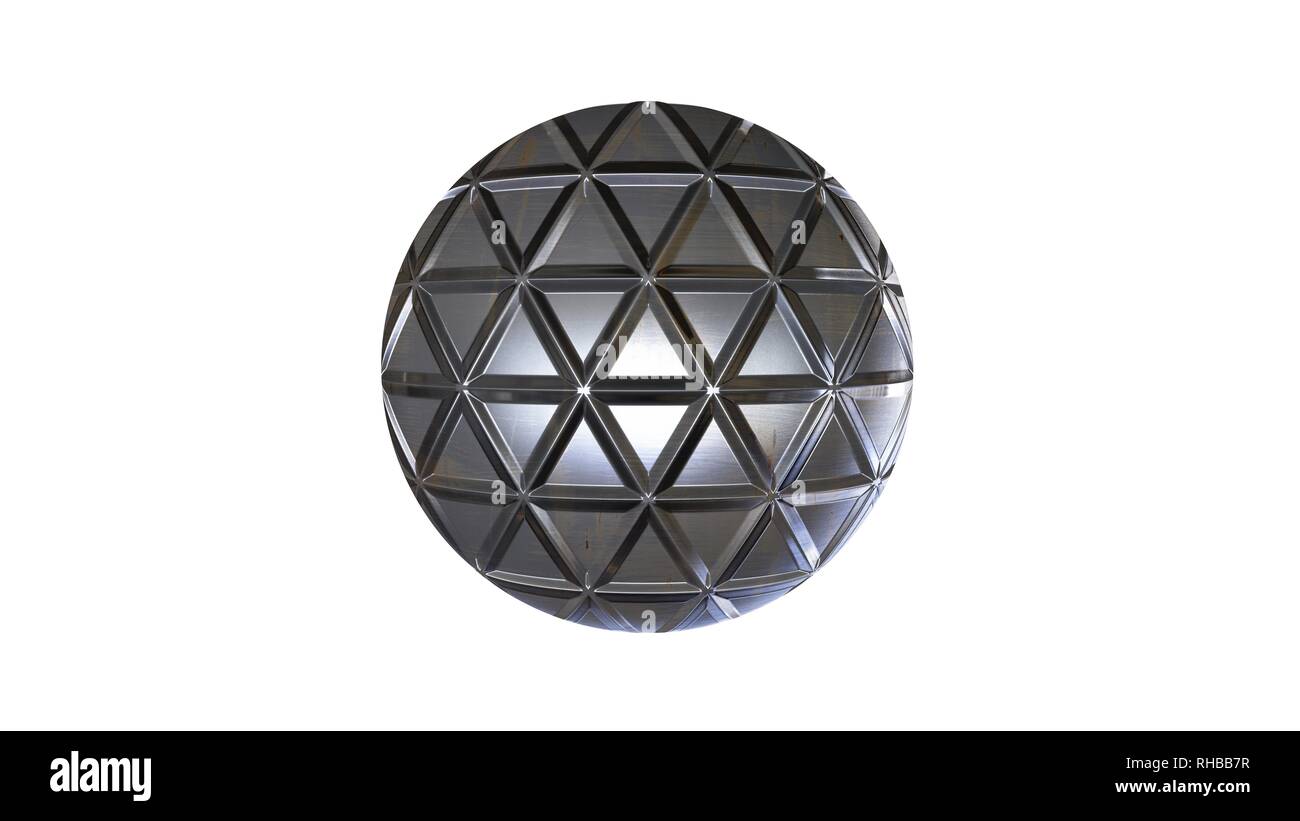3d rendering of a shpere with structure isolated on a white background ...