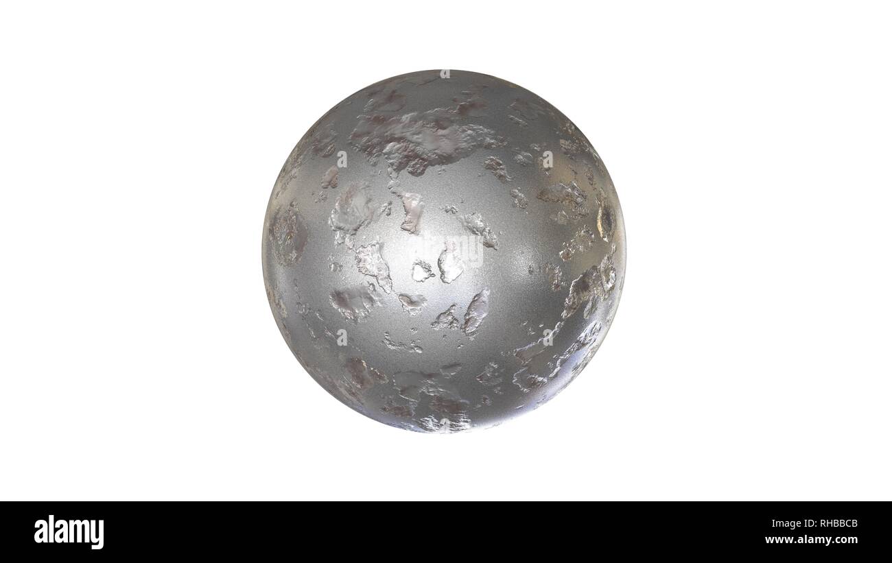 3d rendering of a shpere with structure isolated on a white background ...