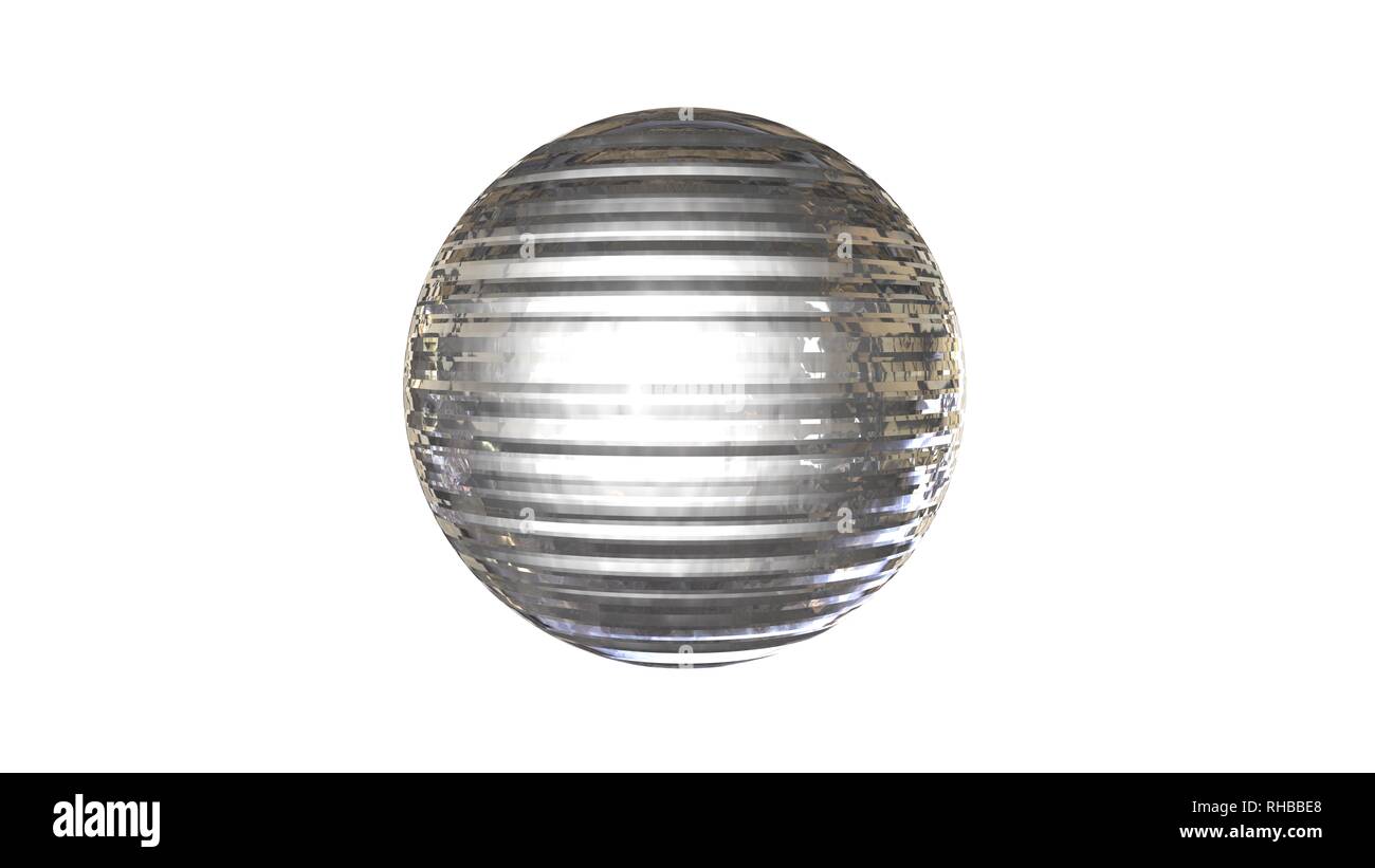 3d rendering of a shpere with structure isolated on a white background ...