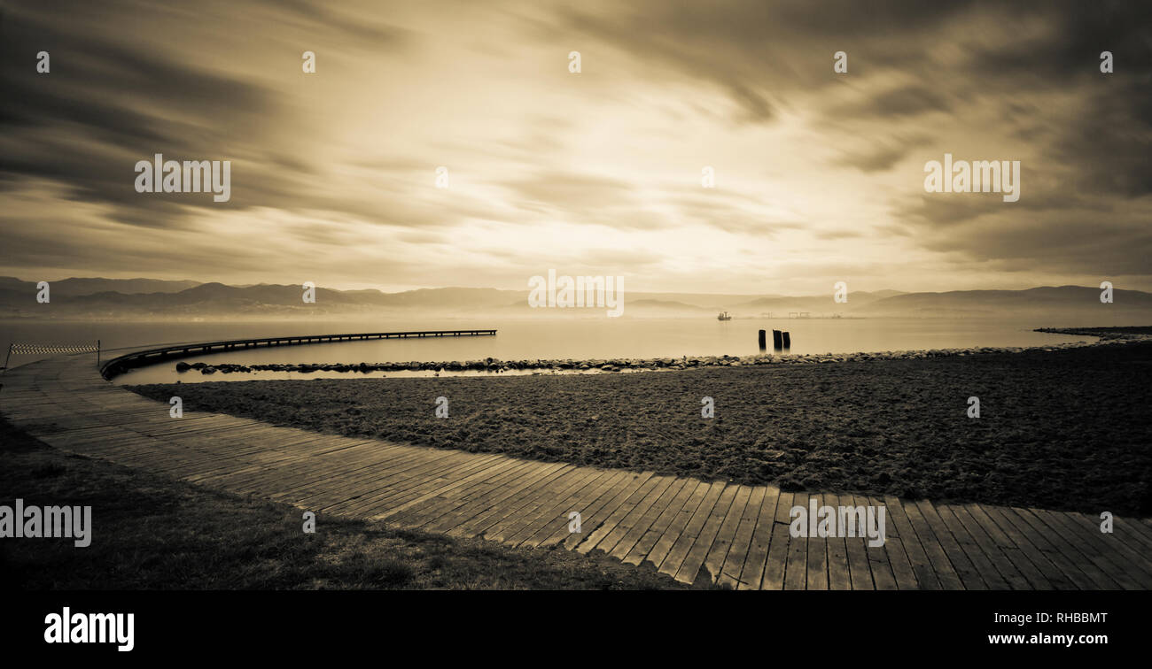 Curve of the Jetty , Long Exposure Shooting Stock Photo - Alamy