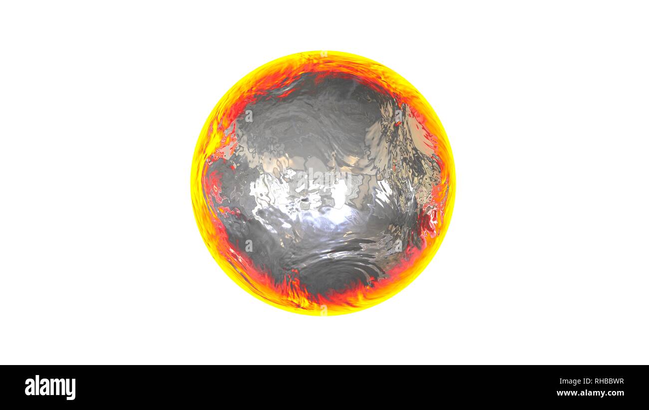 3d rendering of a shpere with structure isolated on a white background ...