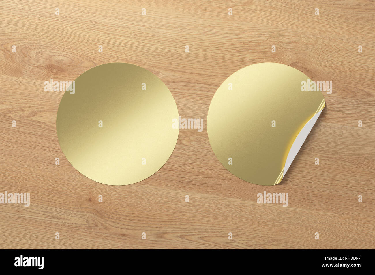 Gold round sticker hi-res stock photography and images - Alamy
