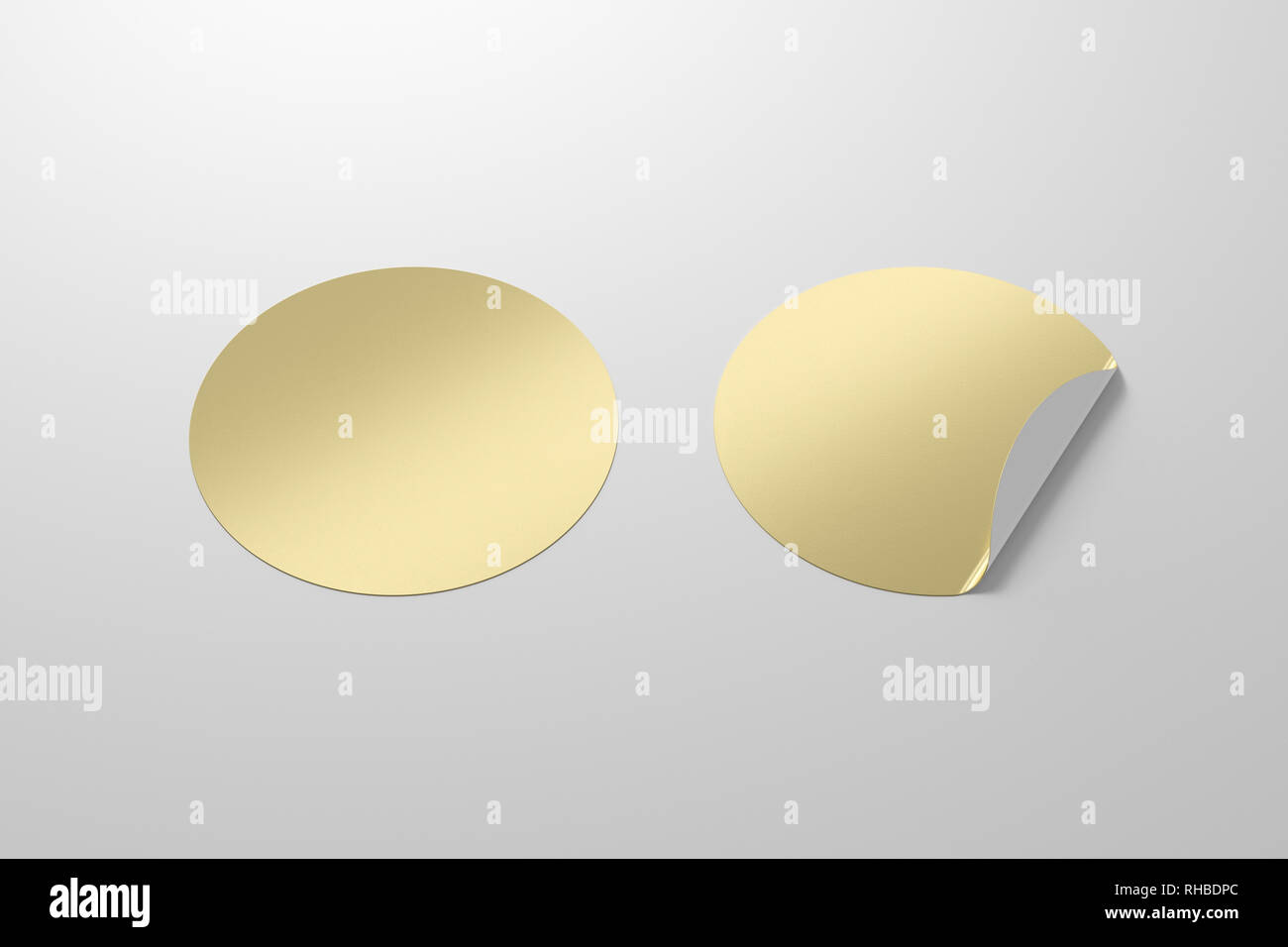 Gold round sticker hi-res stock photography and images - Alamy