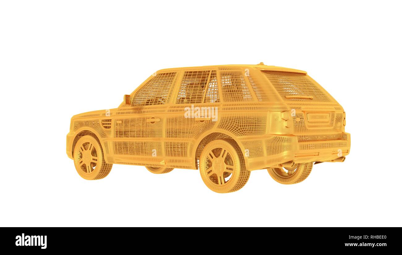 3d mesh model wireframe hi-res stock photography and images - Alamy