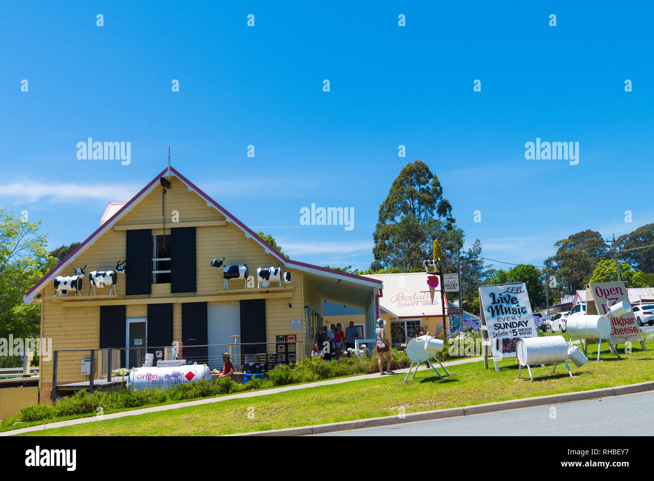 Bodalla, NSW, Australia-December 27, 2018: Street view in the small ...