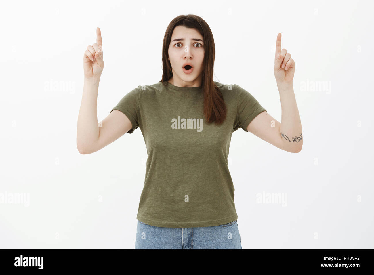 Surprise pointing hi-res stock photography and images - Alamy