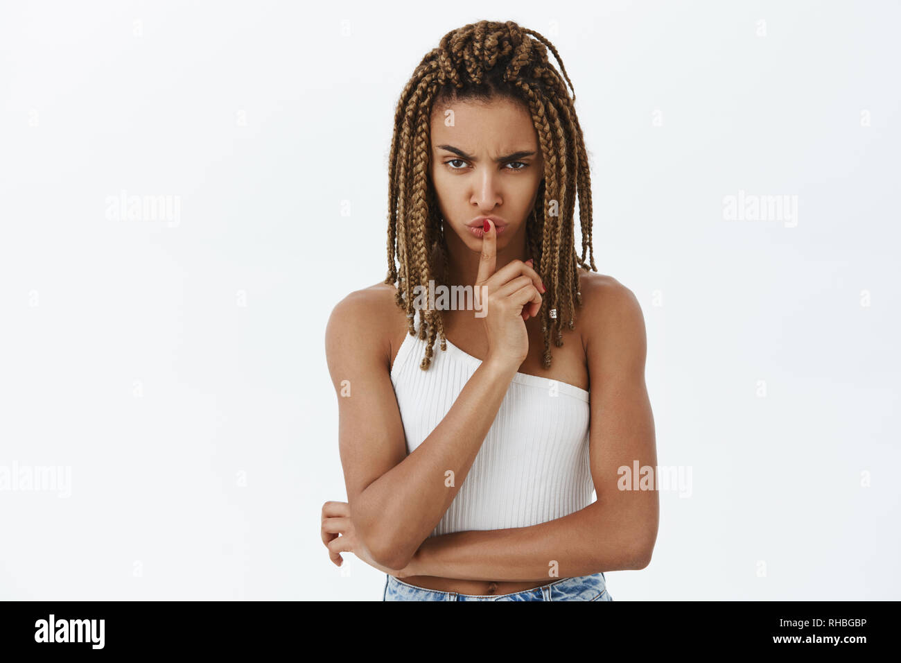 Girl seriously takes over job thinking intense trying find ideas how ...