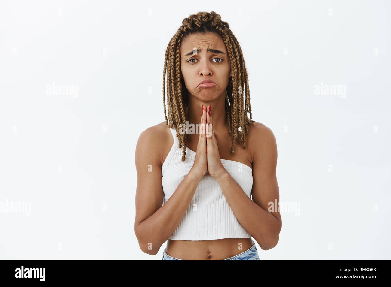 Person making apology hi-res stock photography and images - Alamy