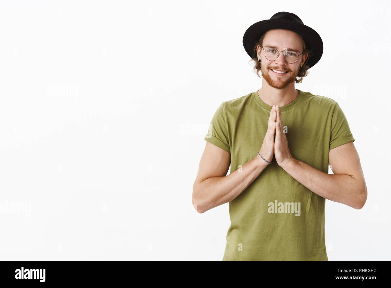 Guy making angel look as acting innocent and cute to receive desirable ...