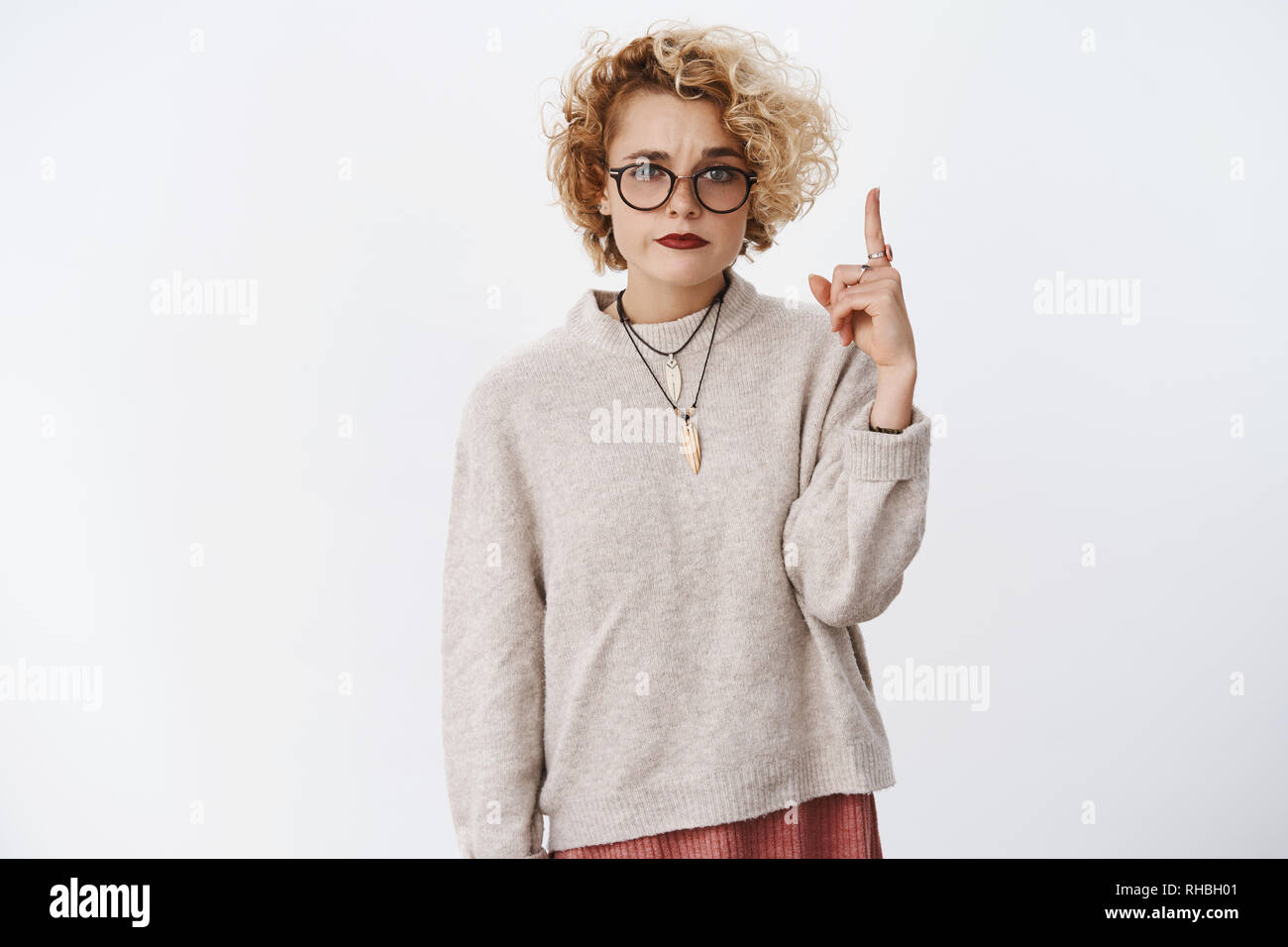 Young Woman Posing Smirking High Resolution Stock Photography and ...