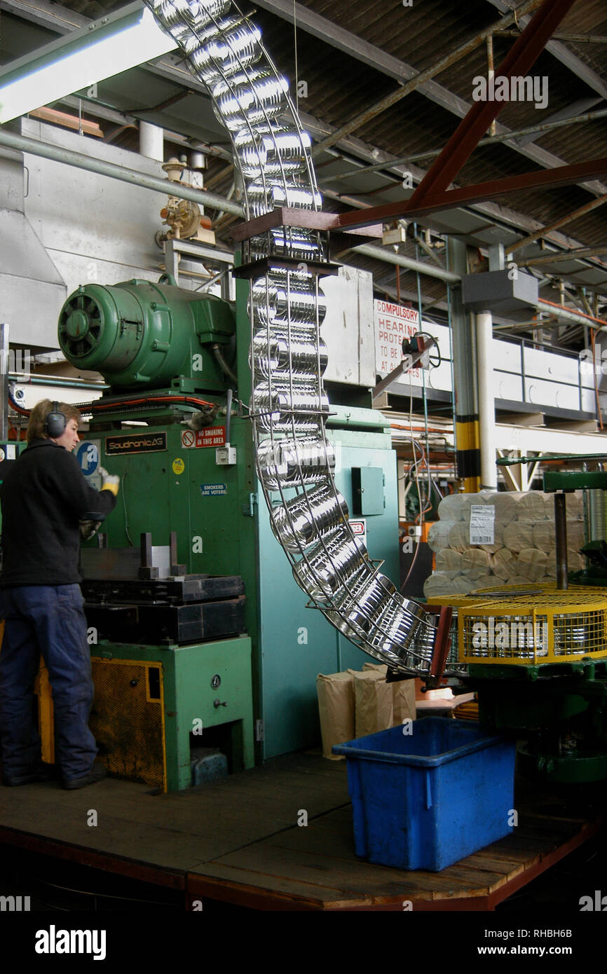 CAN MANUFACTURING FACTORY, TASMANIA, AUSTRALIA Stock Photo - Alamy