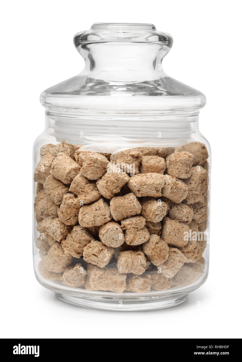 Jar of extruded oats bran pellets isolated on white Stock Photo - Alamy